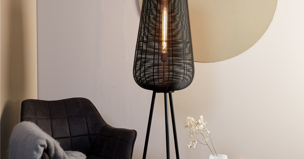 Stehlampe ADETA Ø37x147 cm matt black, Art.Nr: 128005 - Gartencenter ...